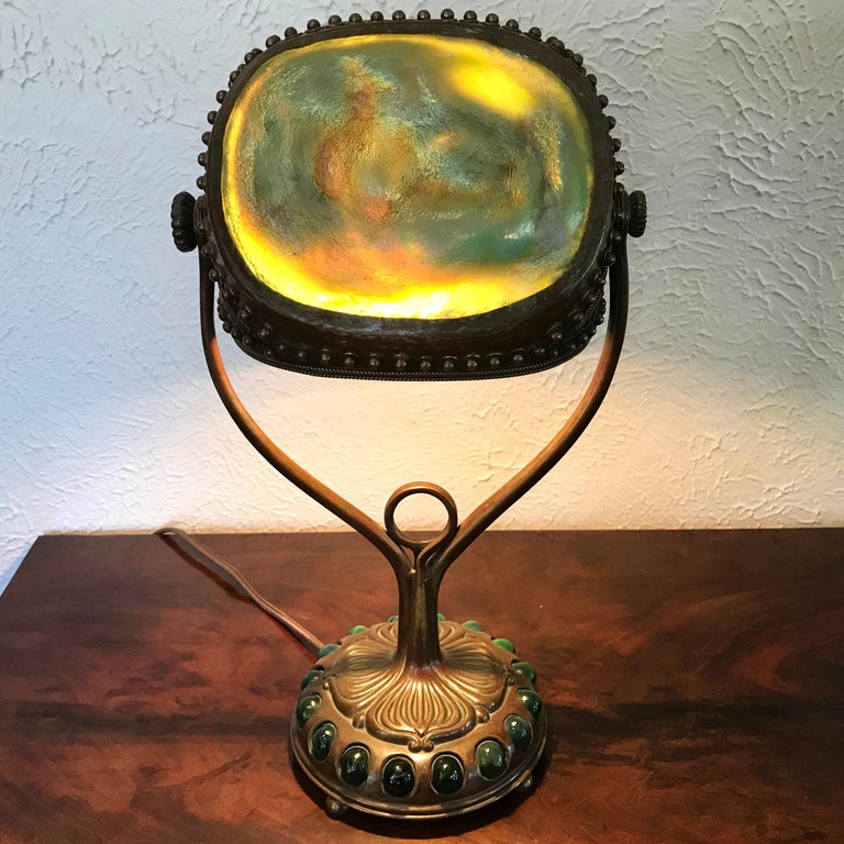 Tiffany Studios Jeweled Turtle Back Table Lamp at 1stDibs | tiffany ...