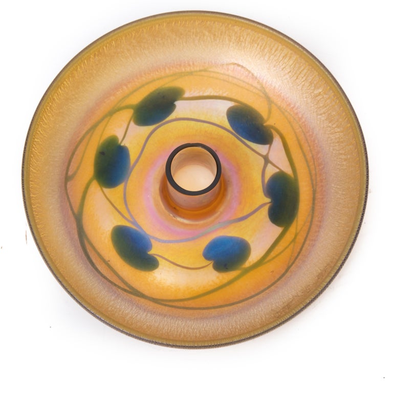 Tiffany Studios Lily Pad Centerpiece and Tiffany Studios Flower Frog ...