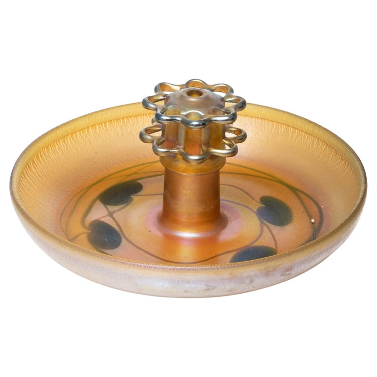 Tiffany Studios Lily Pad Centerpiece and Tiffany Studios Flower Frog ...