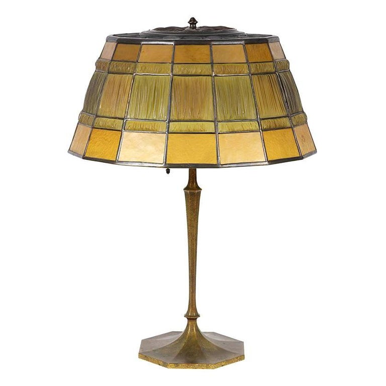 Tiffany Studios Linen-Fold Table Lamp at 1stDibs