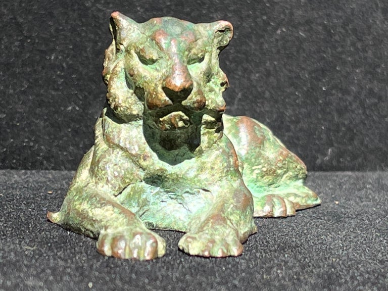 Tiffany Studios New York 1920s Bronze Lion Paperweight Desk Accessory ...