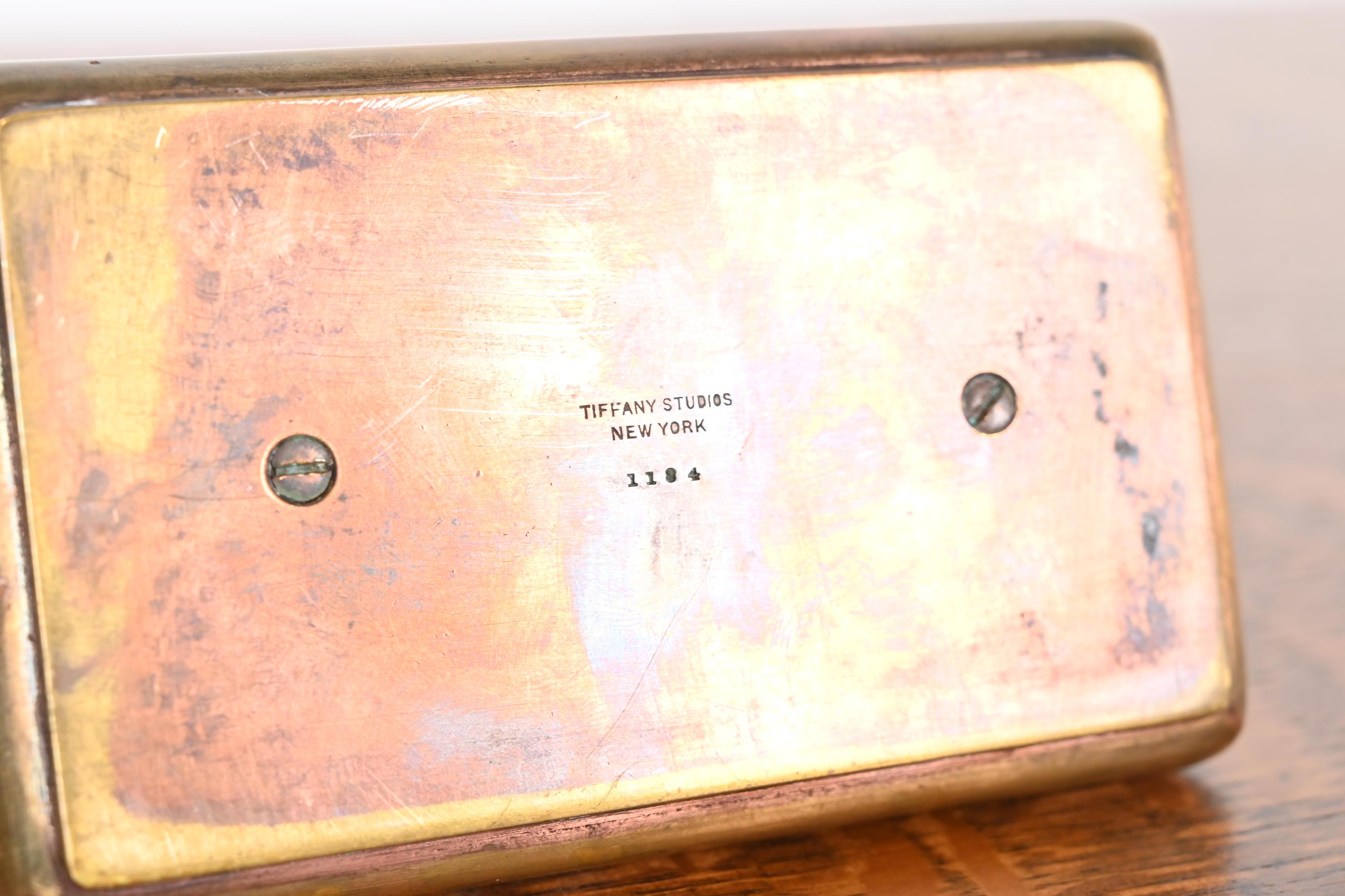 Tiffany Studios New York 'American Indian' Bronze Stamp Box For Sale at ...