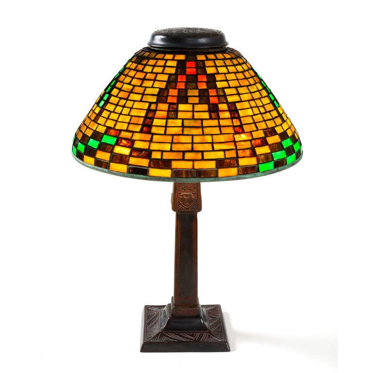 Tiffany Studios New York "American Indian" Table Lamp For Sale at 1stDibs