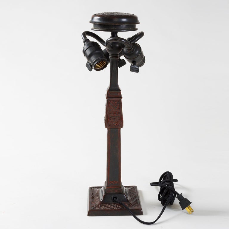 Tiffany Studios New York "American Indian" Table Lamp For Sale at 1stDibs