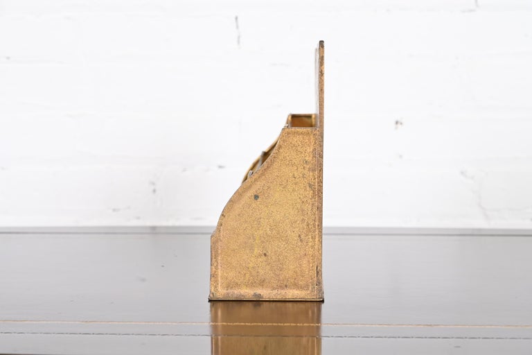 Tiffany Studios New York Art Deco 'Greek Key' Bronze Doré Letter Rack ...