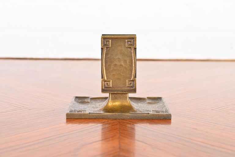 Tiffany Studios New York Art Deco 'Greek Key' Bronze Doré Match Box ...