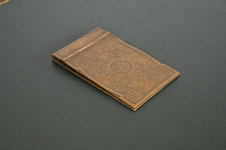 Tiffany Studios New York Art Deco 'Greek Key' Bronze Doré Notepad ...