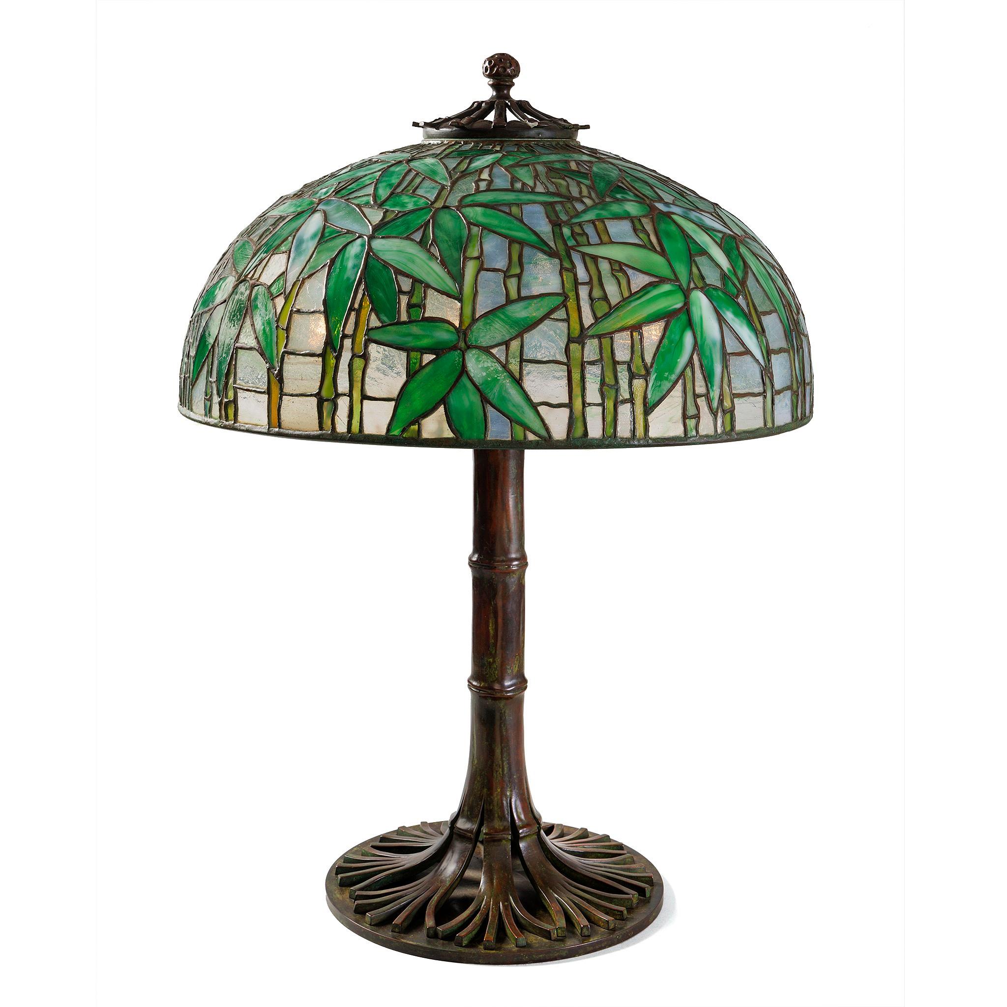 Tiffany Studios New York "Bamboo" Table Lamp For Sale at 1stDibs