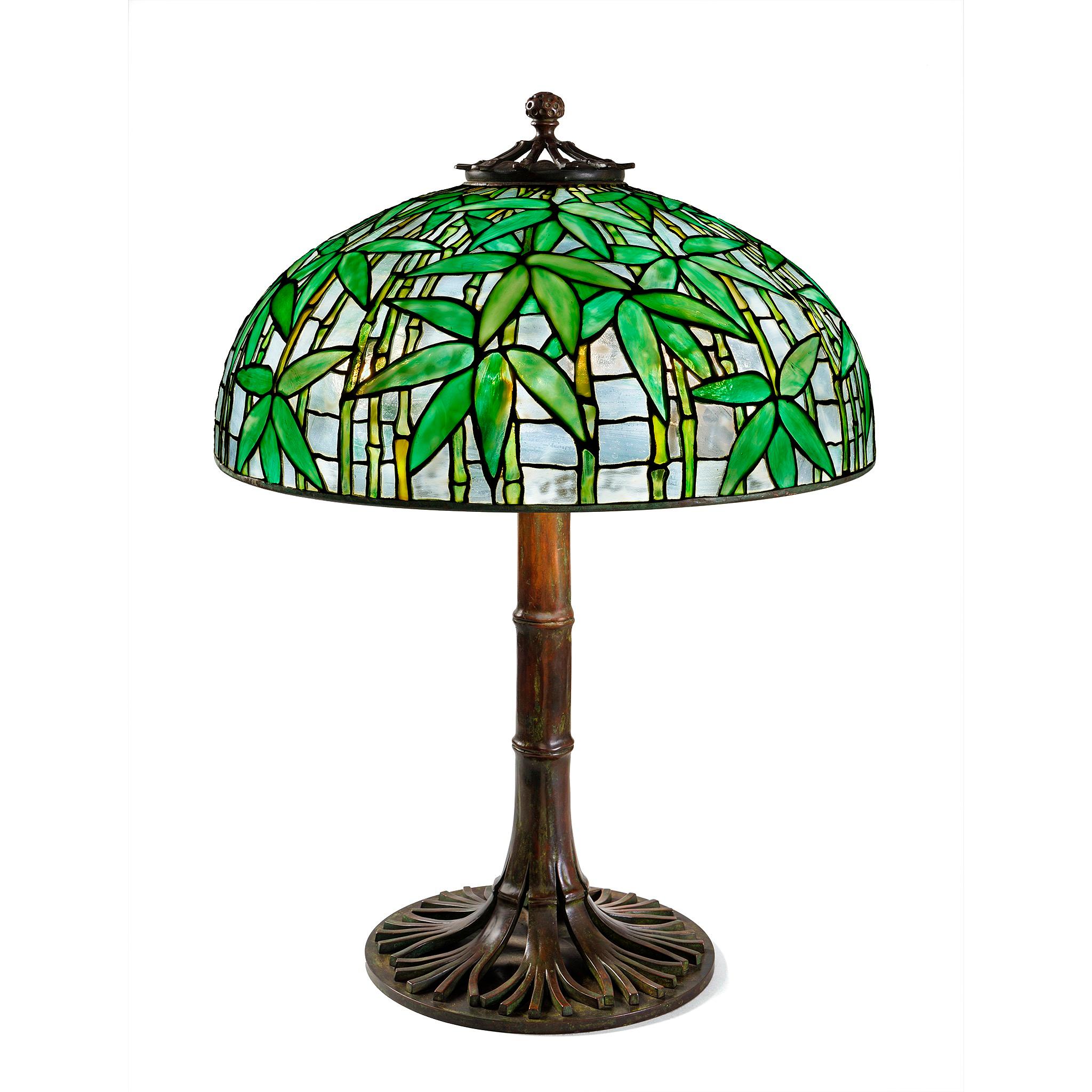 Tiffany Studios New York "Bamboo" Table Lamp For Sale at 1stDibs