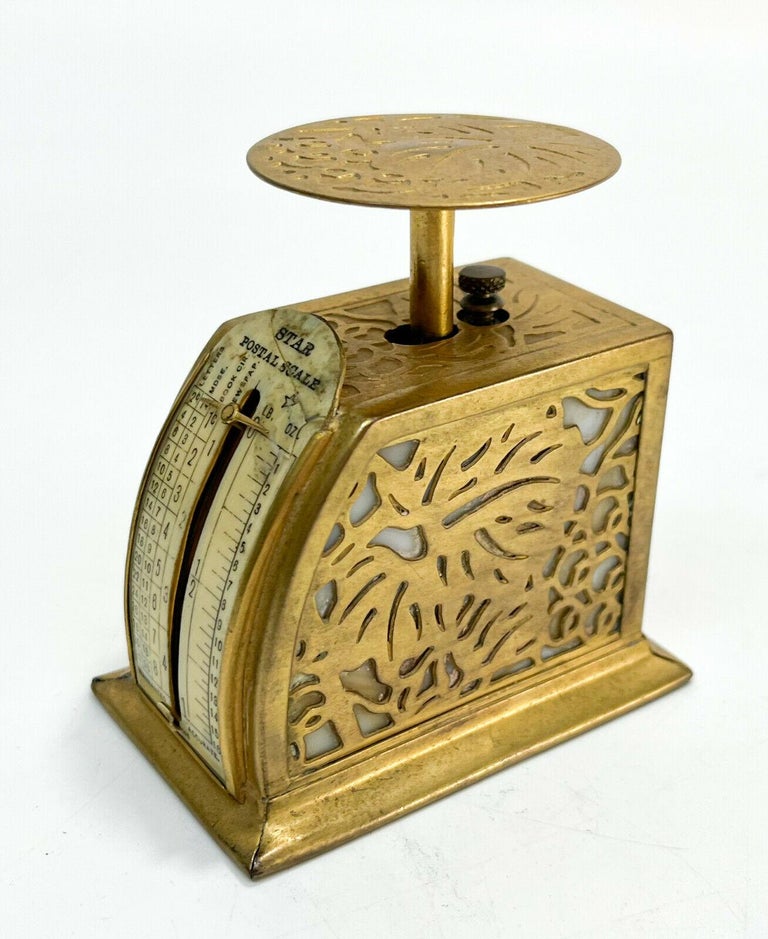 Tiffany Studios New York Gilt Bronze Postage Scale in Grapevine #872 ...