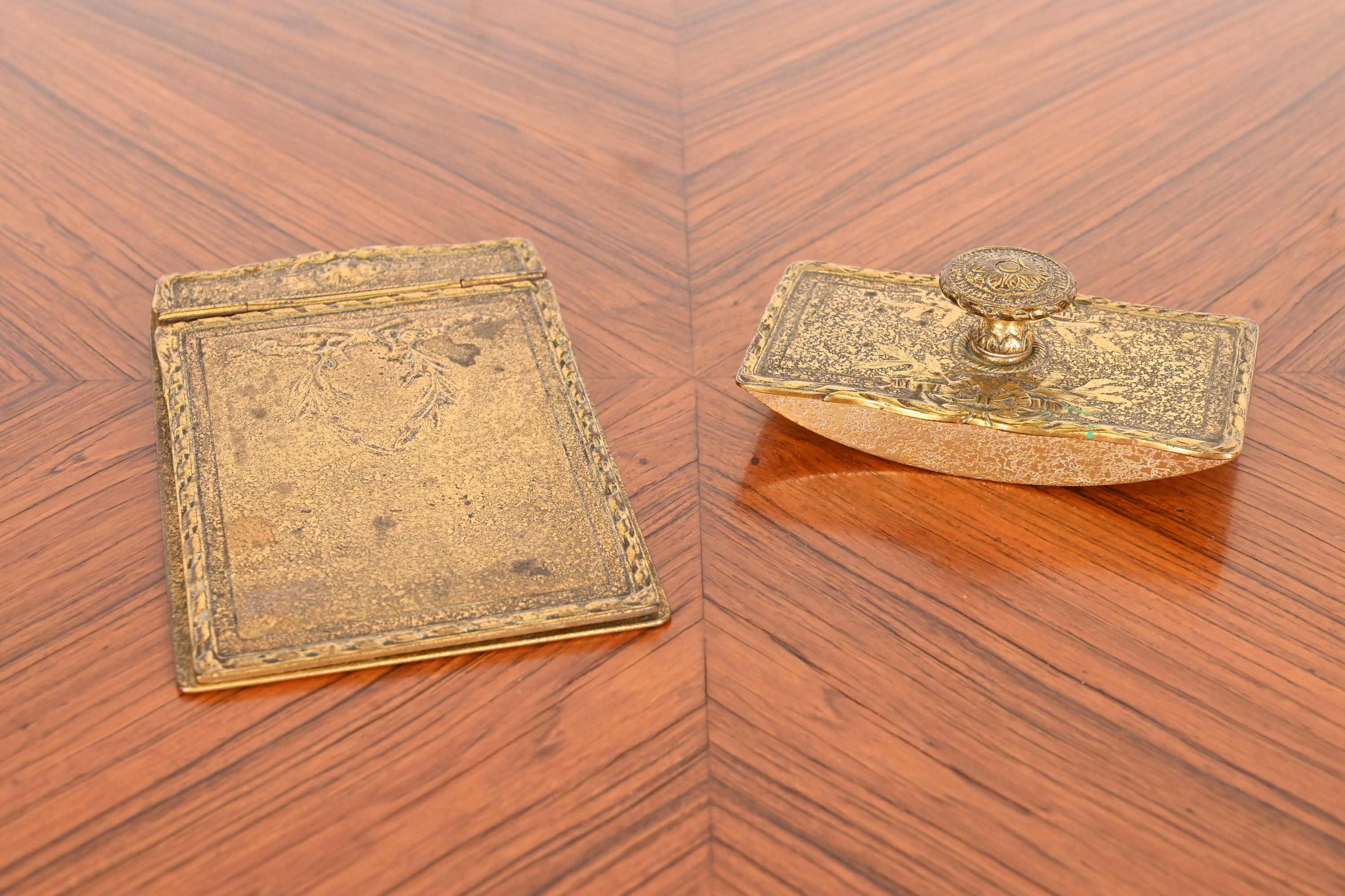 Tiffany Studios New York Louis XVI Gilt Bronze Desk Set, Circa 1910 For ...