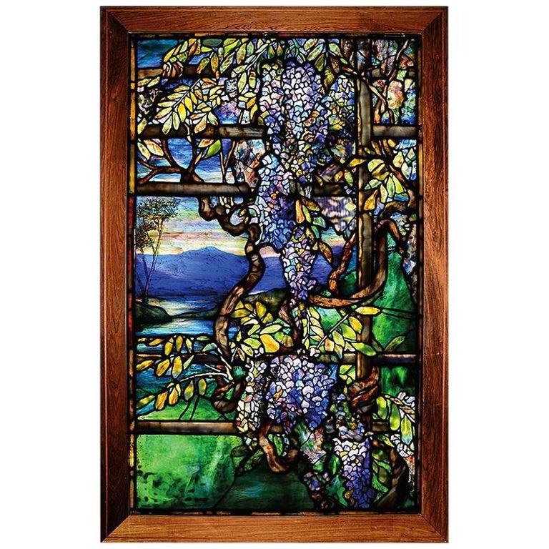 Tiffany Studios New York "Wisteria" Leaded Glass Window at 1stDibs ...