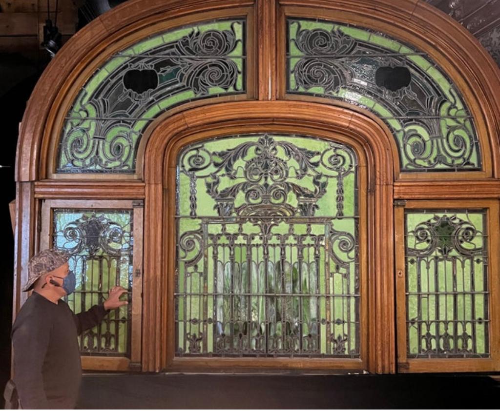 Tiffany Studios rare Monumental Historicsl Museum Window Westinghouse ...