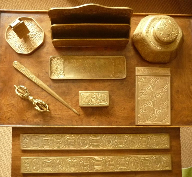 Tiffany Studios Ten-Piece "Zodiac" Desk Set at 1stDibs