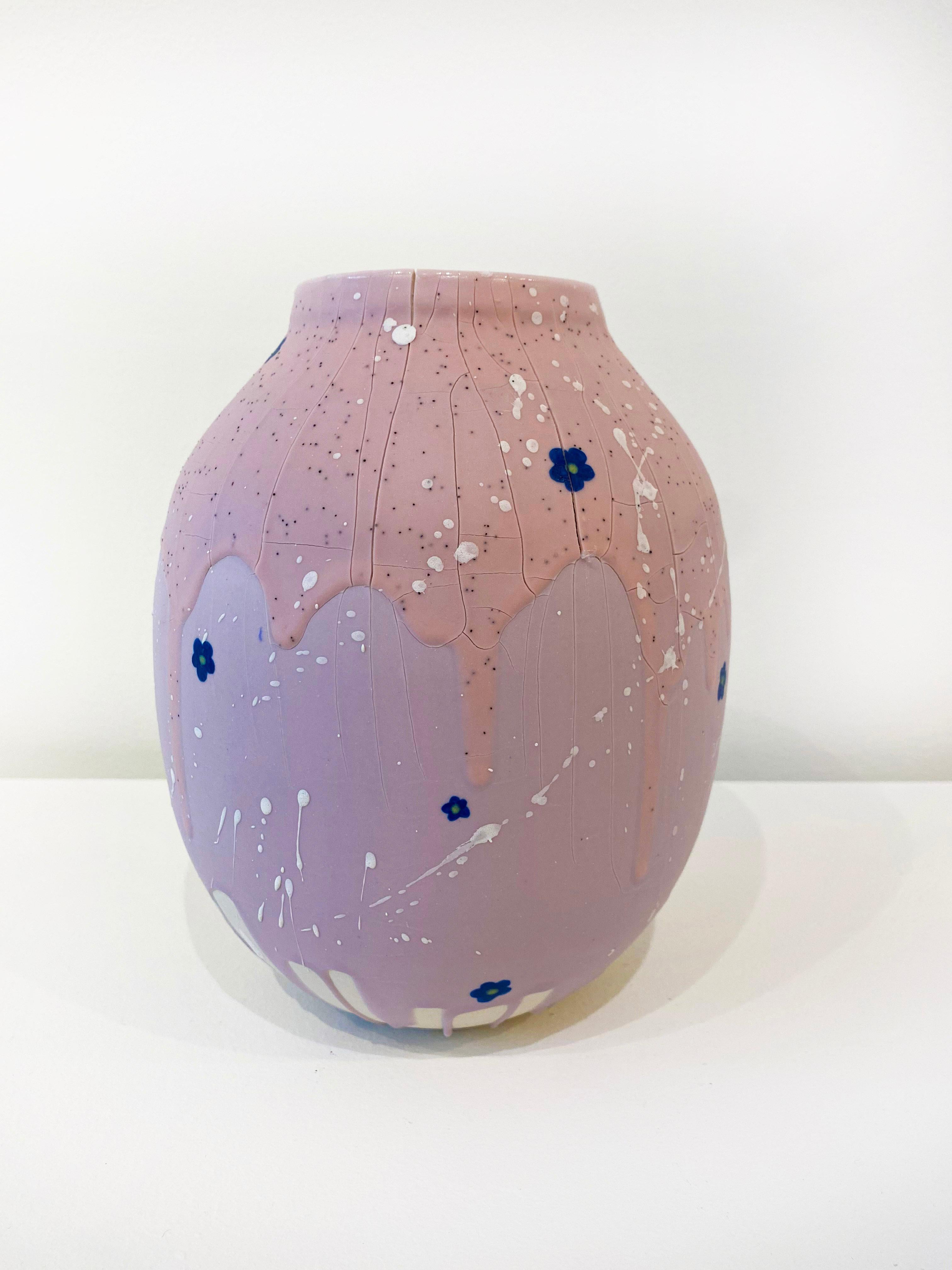 Alison Brannen - "Spotted Blue Moon Jar", ceramic sculpture, porcelain ...