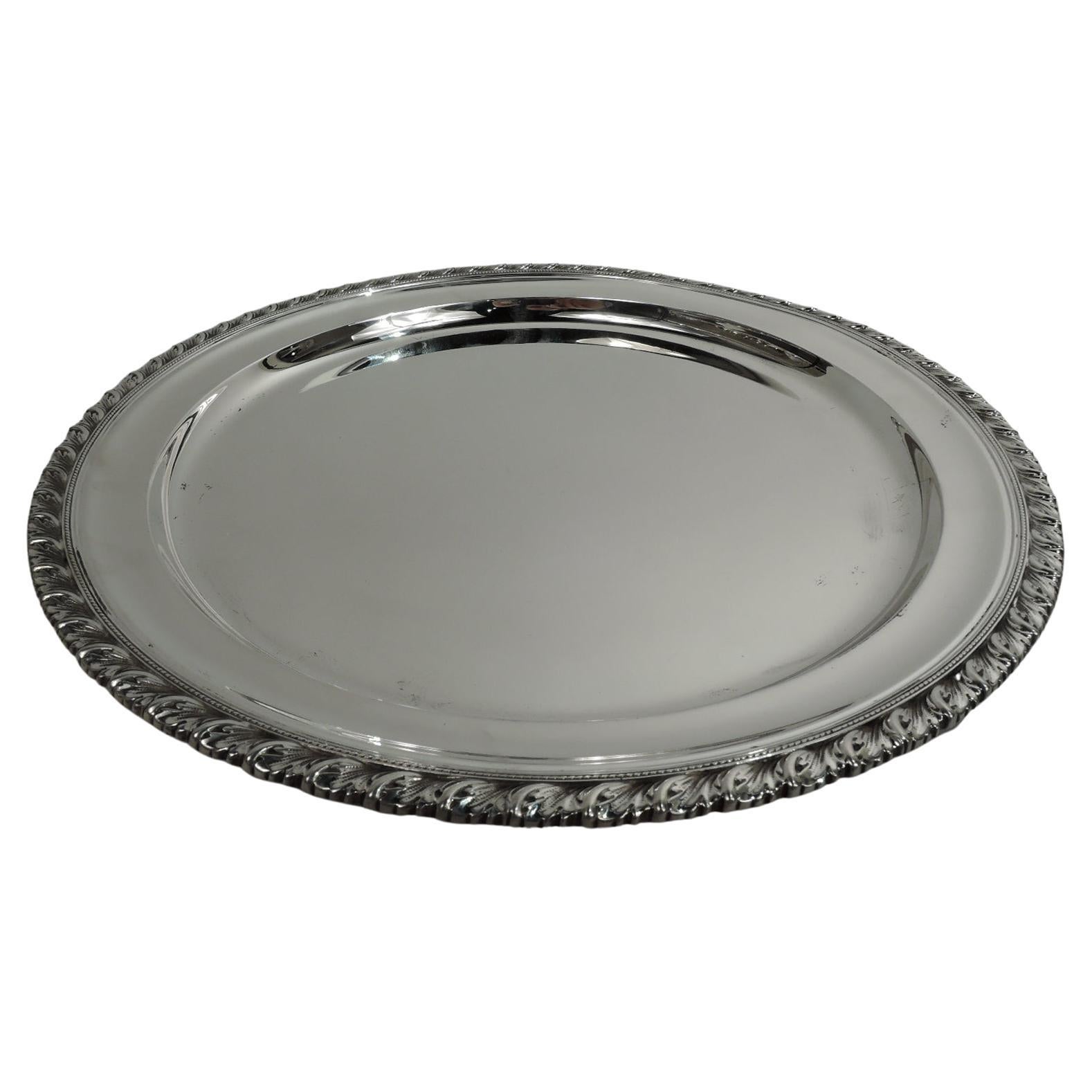 Cartier Midcentury Modern Sterling Silver Serving Tray For Sale at 1stDibs