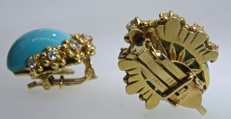 Tiffany Turquoise and Diamond Earrings at 1stDibs | tiffany turquoise ...
