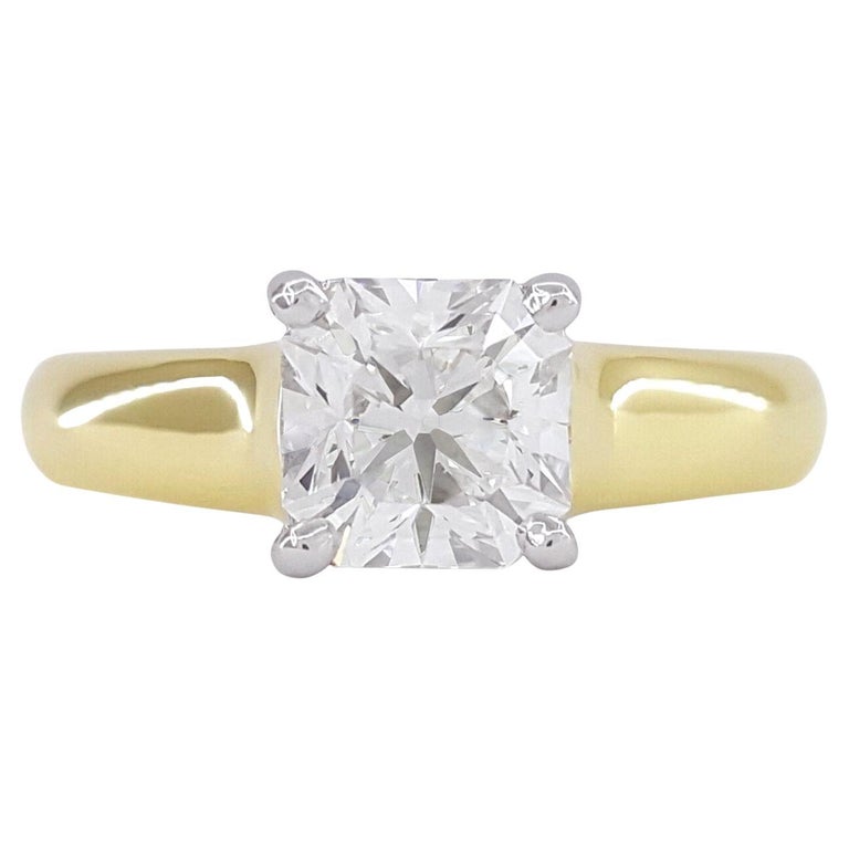 Tiffany and Co. Lucida Brilliant Cut Diamond Solitaire Ring 18 Carats ...