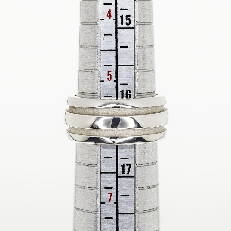 Tiffany and Co. Sterling 925 Silver 1995 Double Line Band Ring at ...