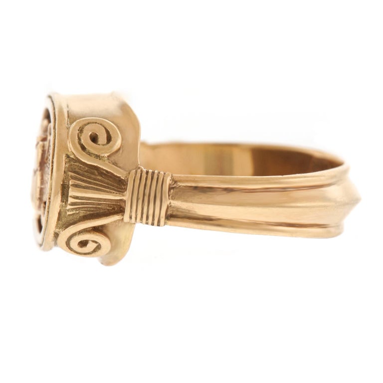 Tiger Eye Signet Ring For Sale at 1stDibs | tiger signet ring