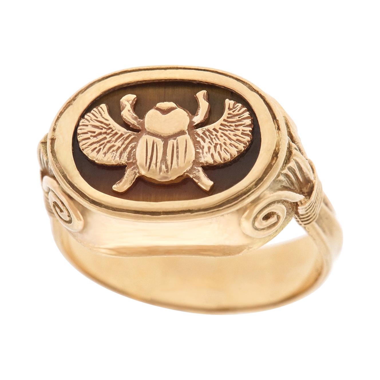 Tiger Eye Signet Ring For Sale at 1stDibs | tiger signet ring