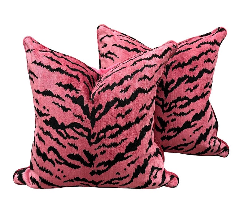 Tiger Fuchsia Scalamandre Pillows For Sale at 1stDibs