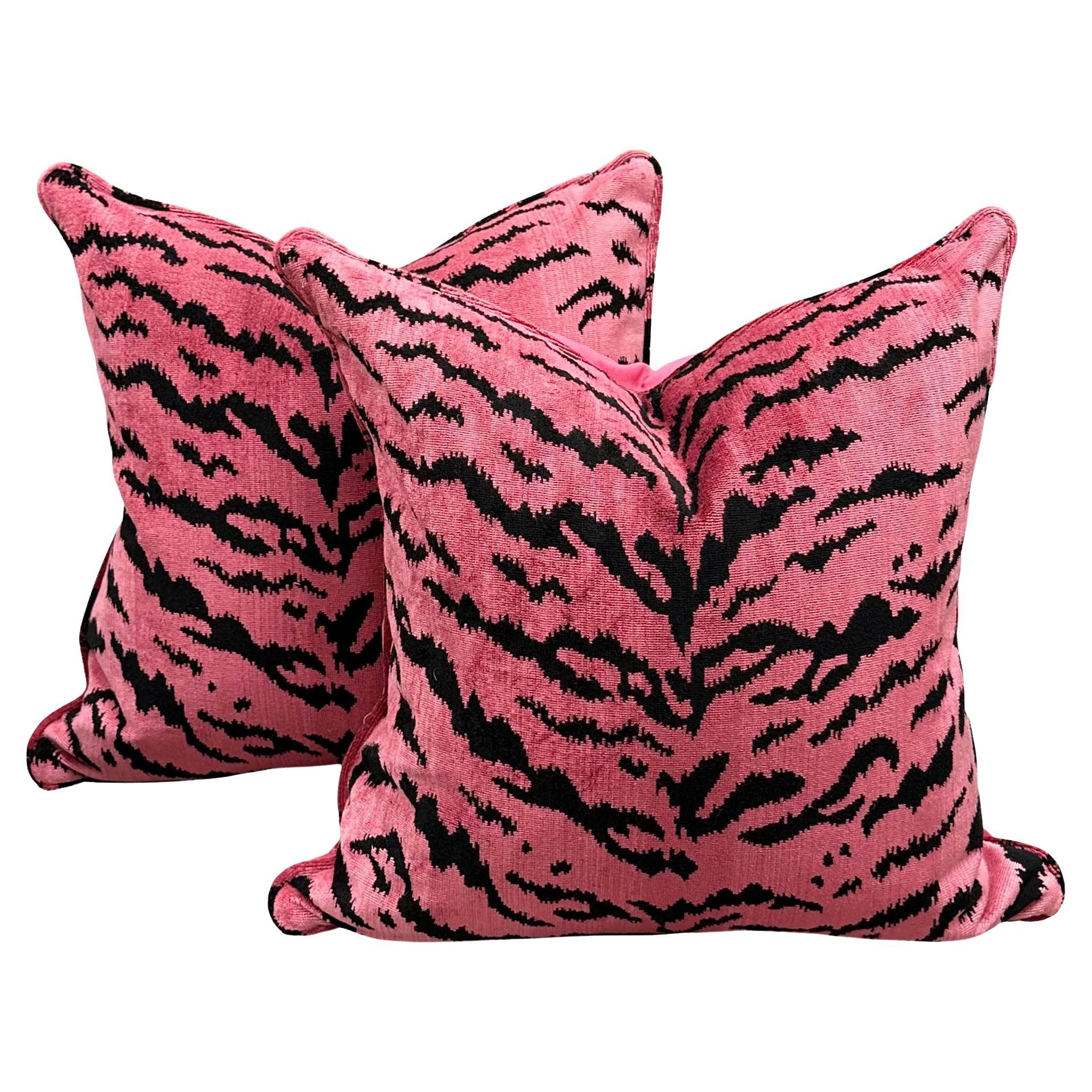 Tiger Fuchsia Scalamandre Pillows For Sale at 1stDibs