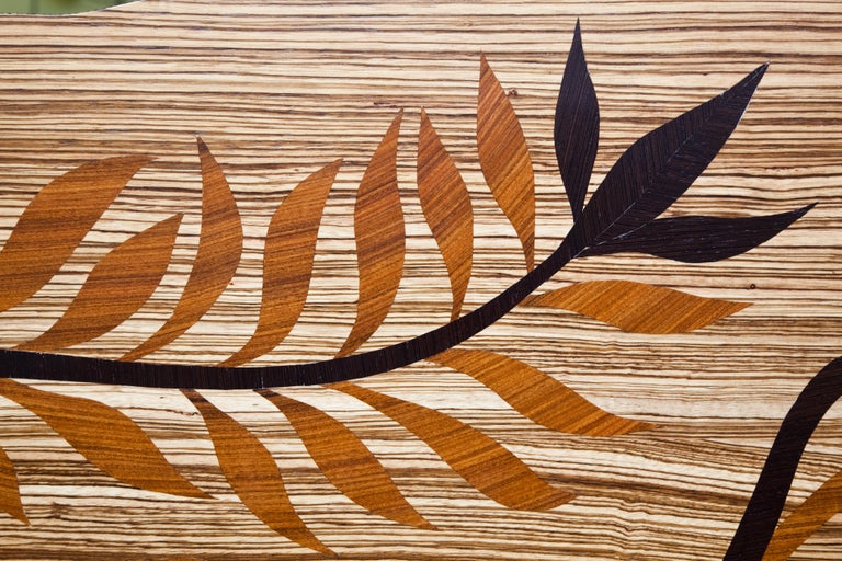 "Tiger" Inlaid Wood Art Piece by Ivan Paradisi, Italy For Sale at 1stDibs