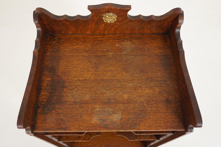 Tiger Oak Open Sheet Music Cabinet, Bookcase, File Cabinet, American ...