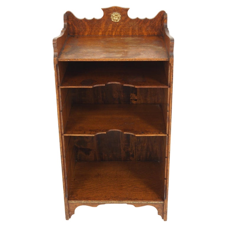 Tiger Oak Open Sheet Music Cabinet, Bookcase, File Cabinet, American ...