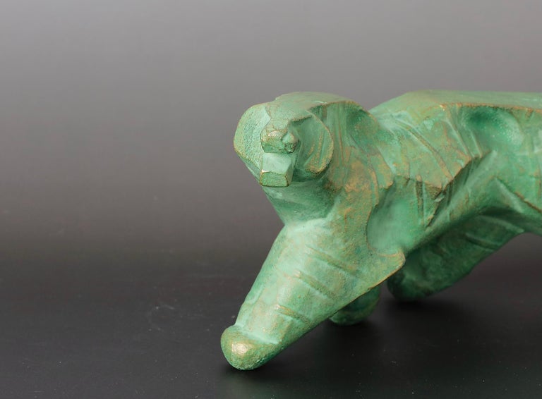 Tiger Sculpture Object by a Well Known Japanese Metal Artist For Sale ...