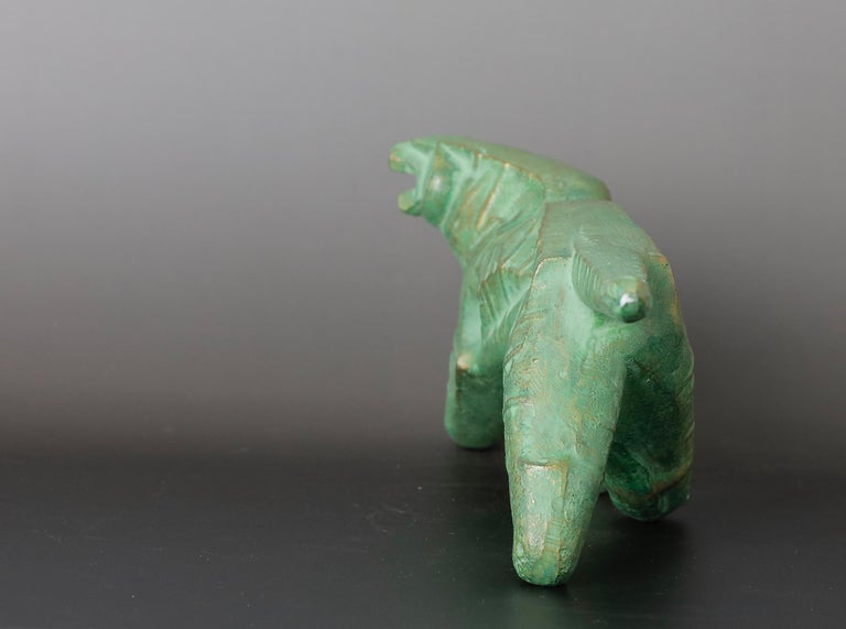 Tiger Sculpture Object by a Well Known Japanese Metal Artist For Sale ...