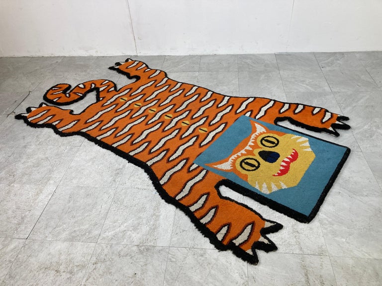 Tiger Shaped Rug by Walter Van Beirendonck for Ikea, 1990s For Sale at ...