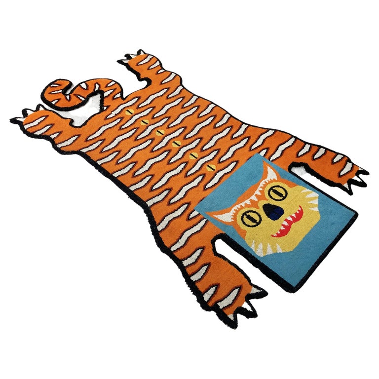 Tiger Shaped Rug by Walter Van Beirendonck for Ikea, 1990s For Sale at ...
