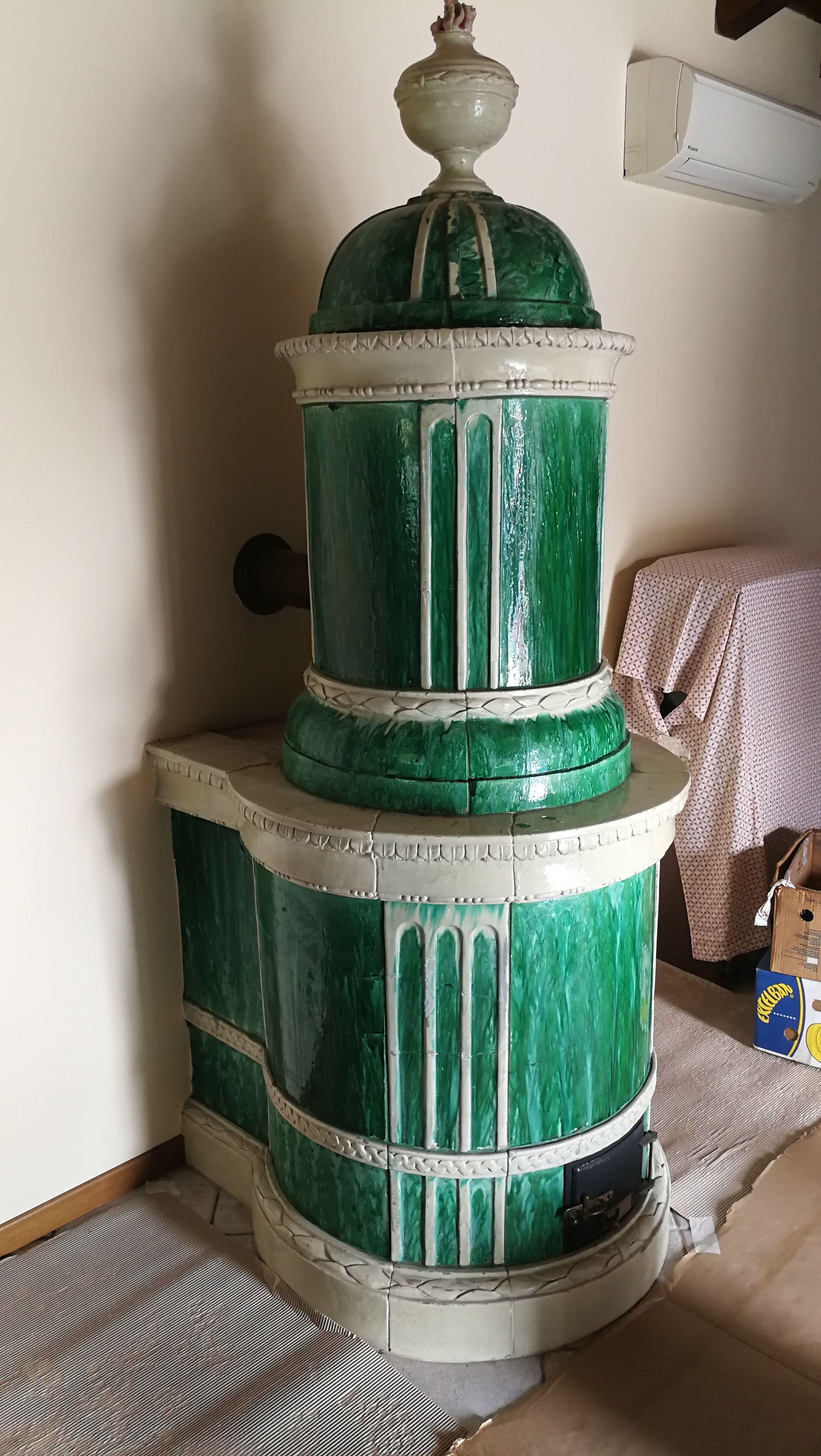 Tiled Stove Antique For Sale at 1stDibs