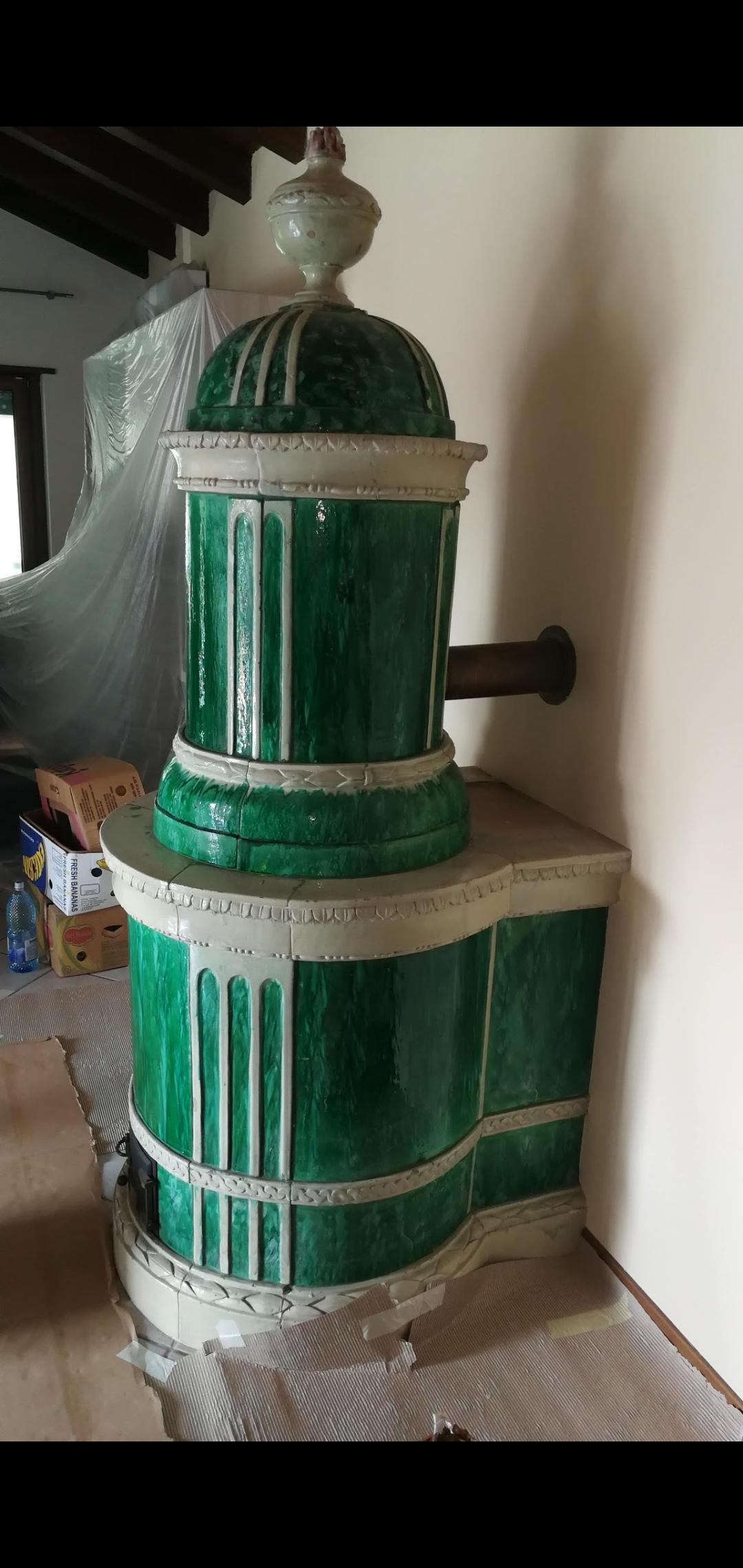 Tiled Stove Antique For Sale at 1stDibs