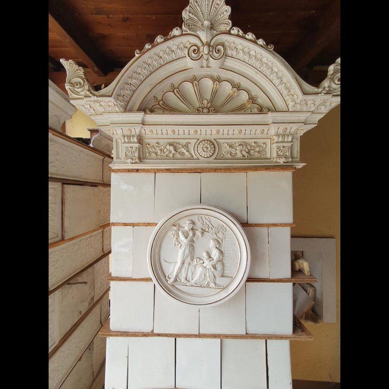 Tiled Stove Antique, Meissen For Sale at 1stDibs