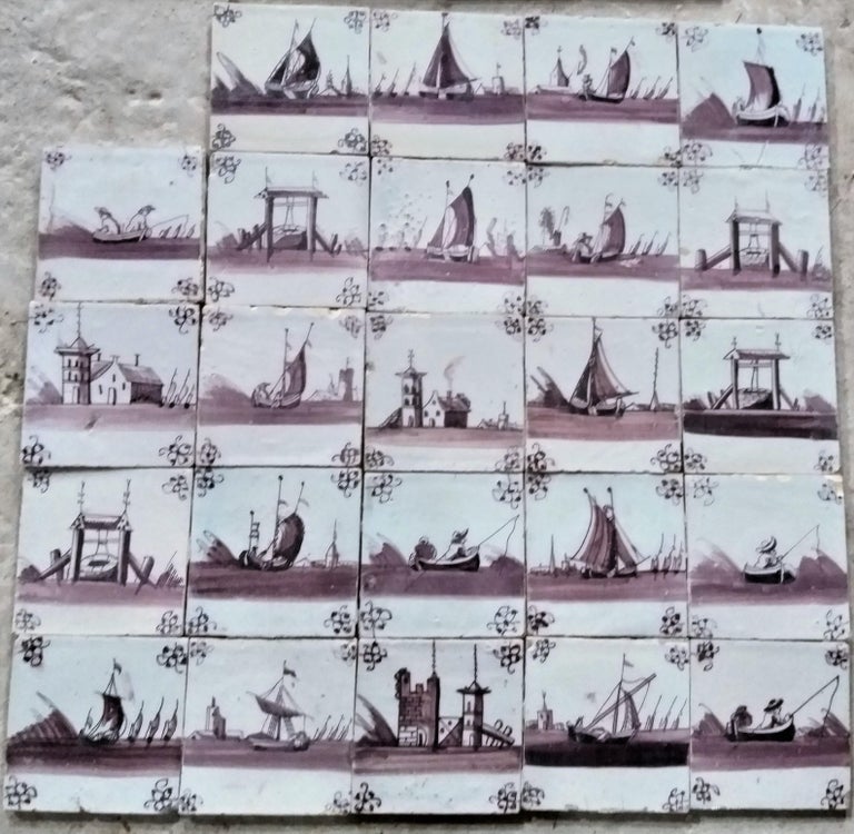 Tiles, Dutch Wall-Tiles Delft at 1stDibs