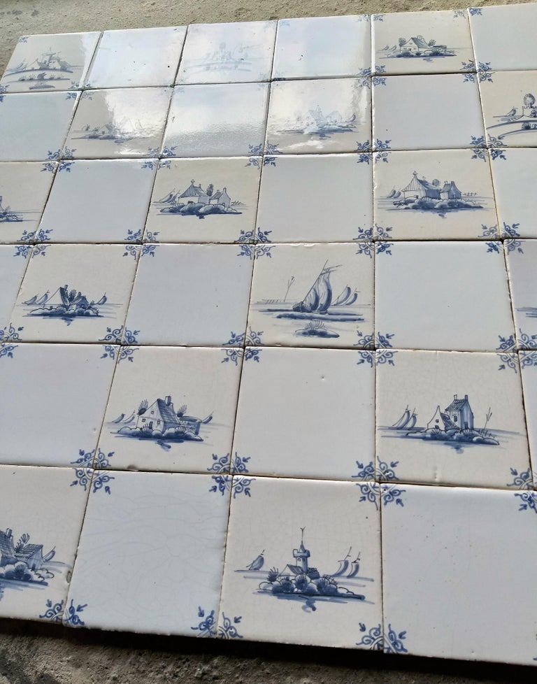 Tiles, Dutch Wall-Tiles Delft at 1stDibs