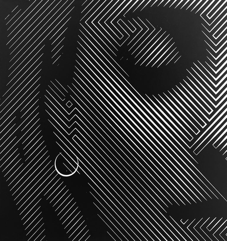 Tim Christie - "Sukhasana" - Geometric Portrait Op Art Original ...