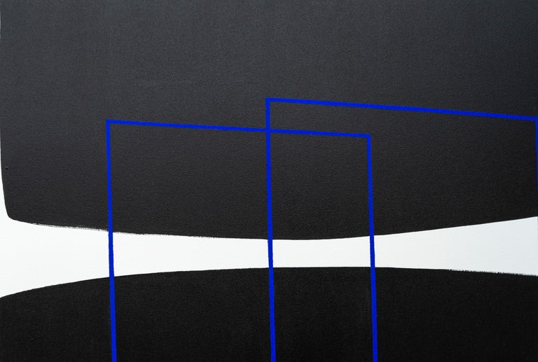 Tim Forbes - Parallelism - bold, black, white, blue, abstract ...