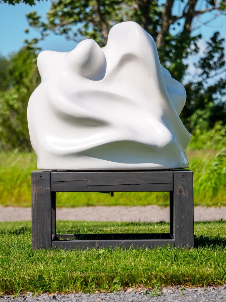 Tim Forbes - Courage - white, swirling, gestural abstract, resin ...