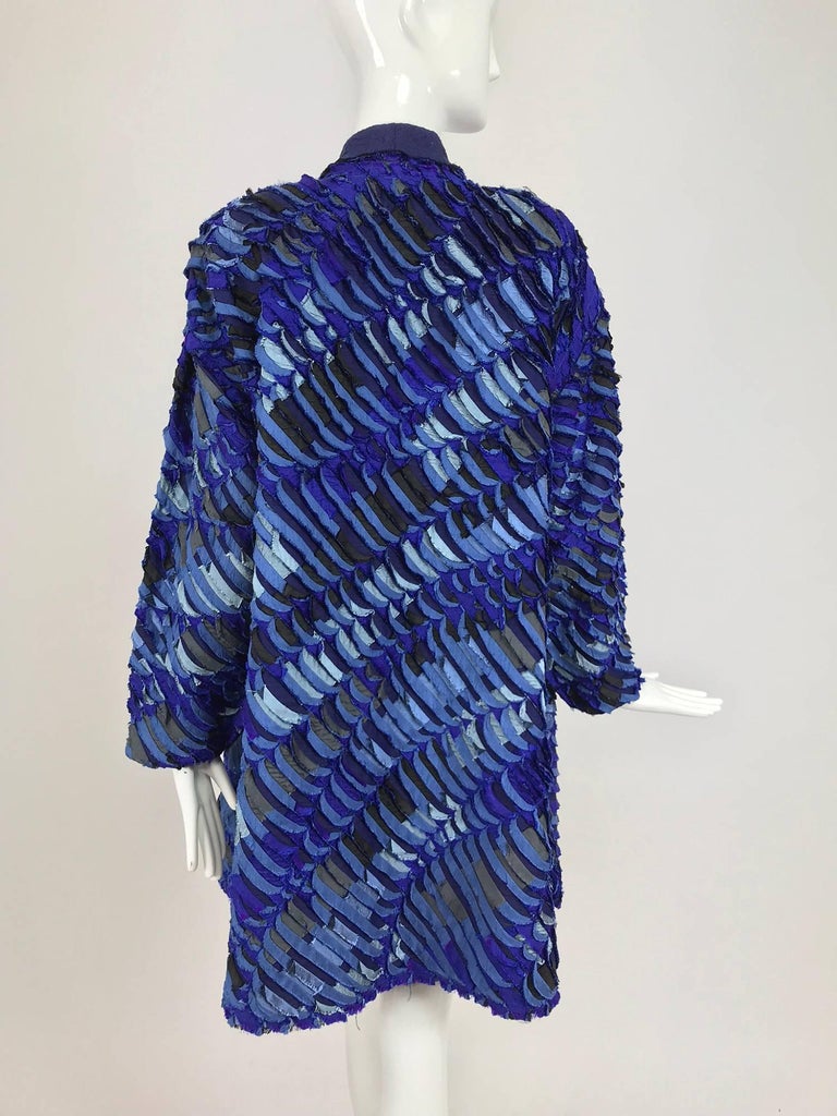 Tim Harding Art to Wear French Blue raw silk swing coat at 1stDibs ...