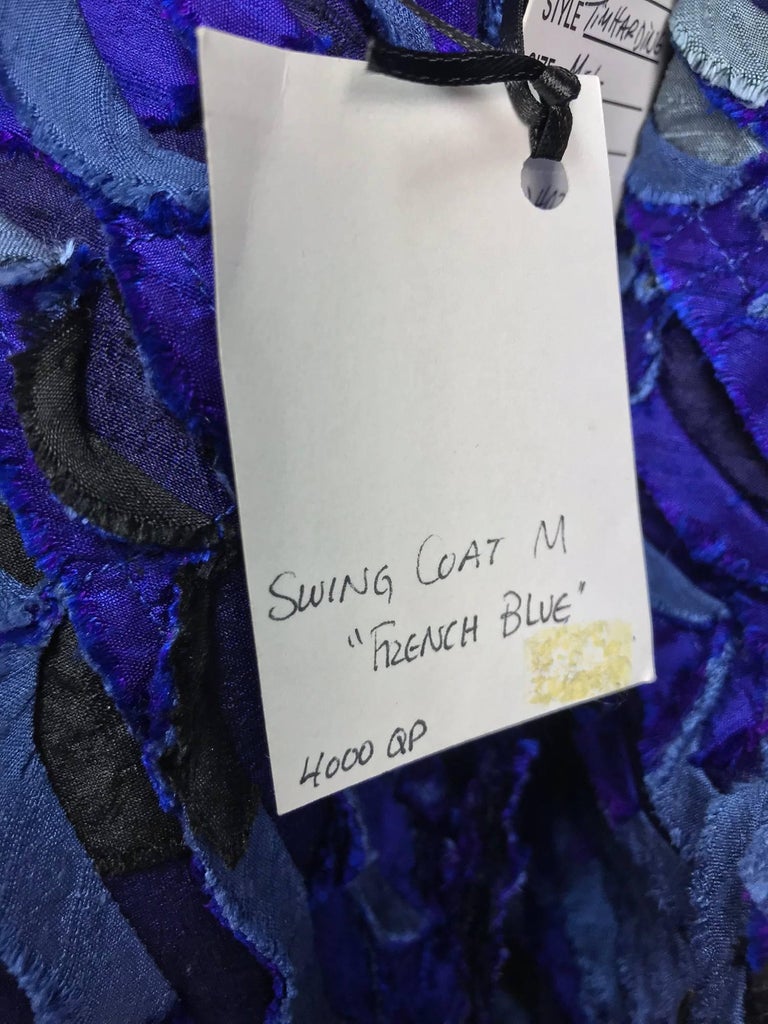 Tim Harding Art to Wear French Blue raw silk swing coat at 1stDibs ...