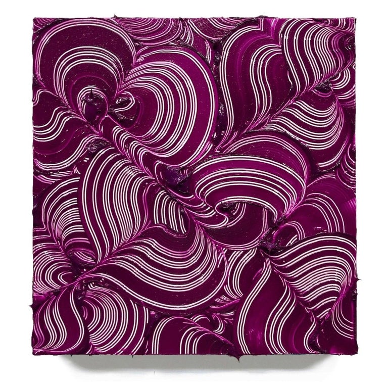 Tim Nikiforuk - "Allomorphic II" Sculptural Abstract Painting - Plum ...