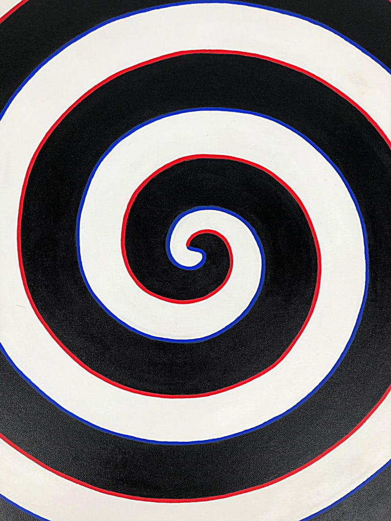 Tim Ray Fisher Abstract Op Optical Art Oil Painting on Canvas For Sale ...