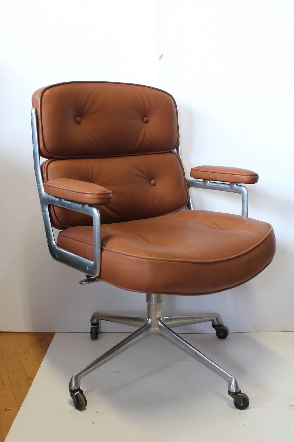 Time Life Executive Leather Chair by Eames for Herman Miller at 1stDibs