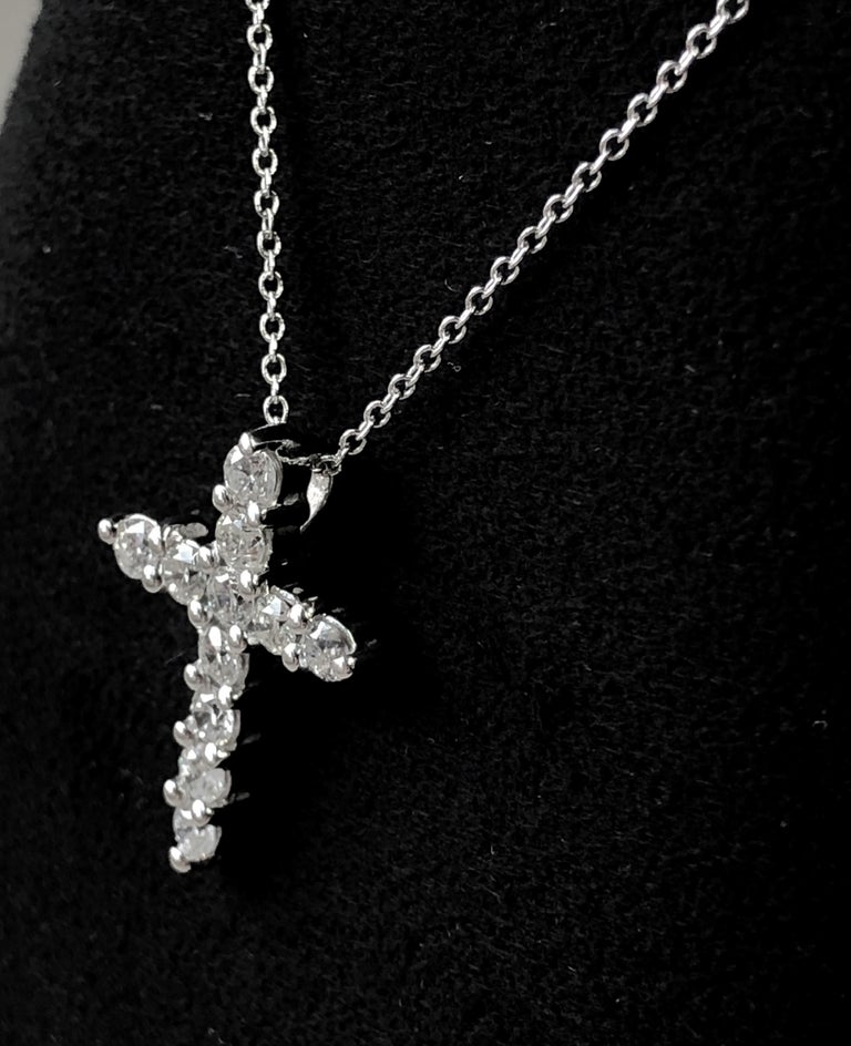 Timeless Diamond Cross Necklace For Sale at 1stDibs