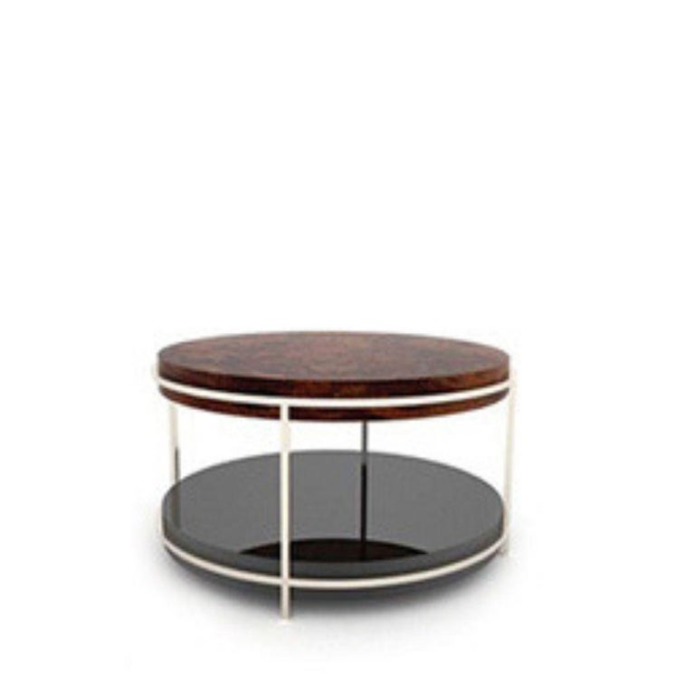 Times Side Table with Wooden Top and Stainless Steel Frame For Sale at ...