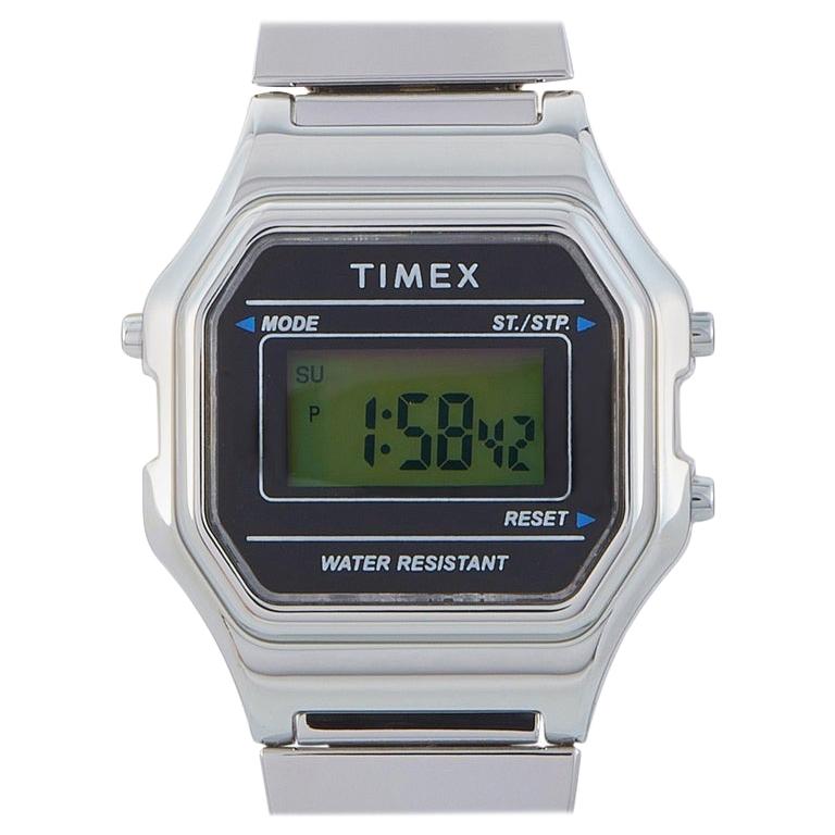 Timex Digital Mini Silver-Tone Watch TW2T48200 at 1stDibs | timex 80 ...